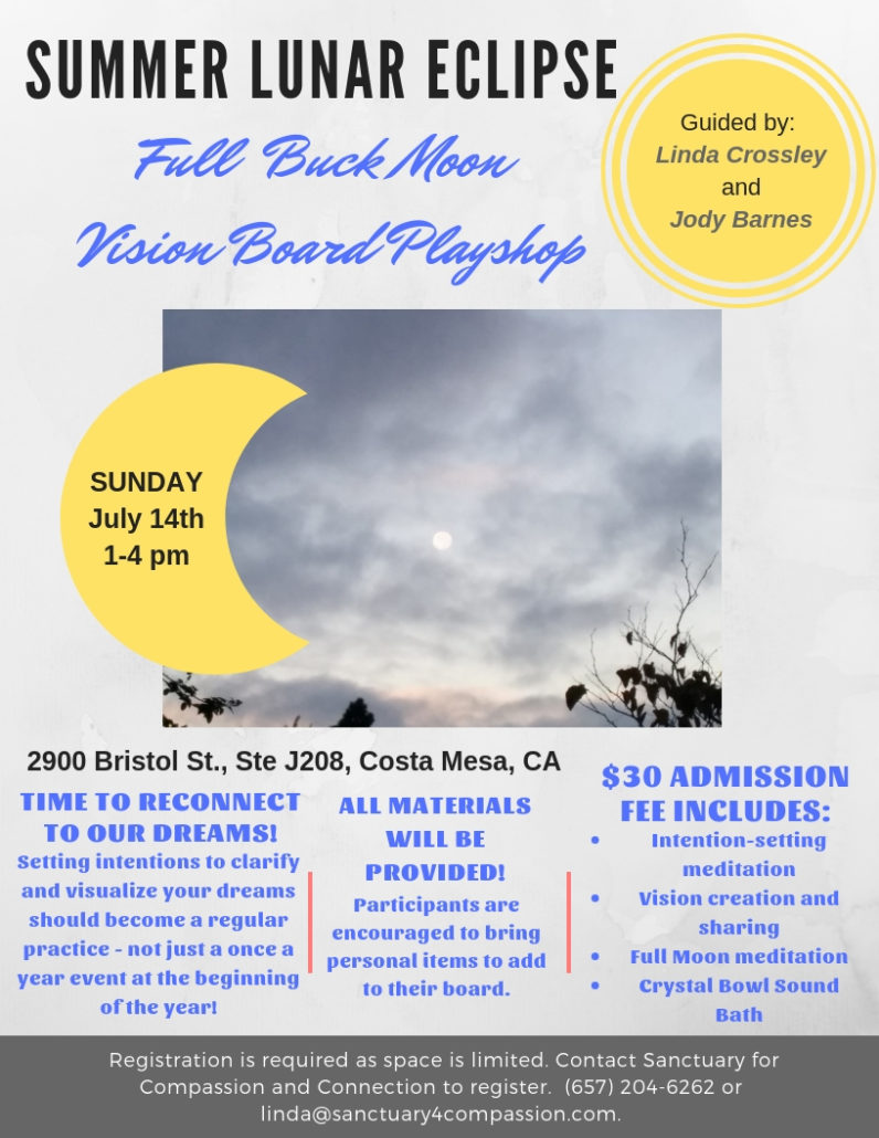 Summer Lunar Eclipse Vision Board Playshop on July 14, 2019 to Support ...